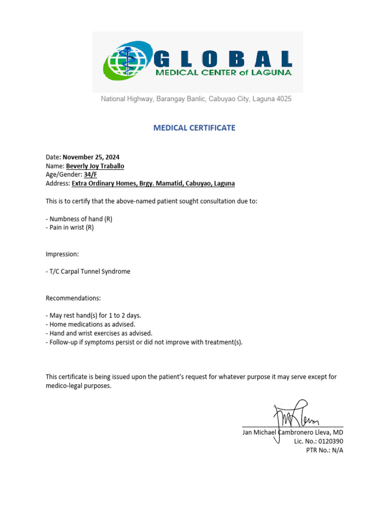 Medcert Bebang | PDF