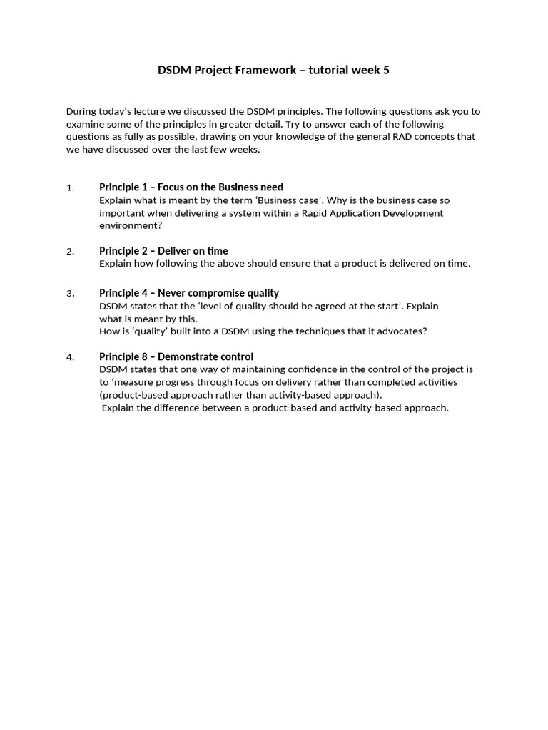 DSDM-tutorial - Wk5 | PDF