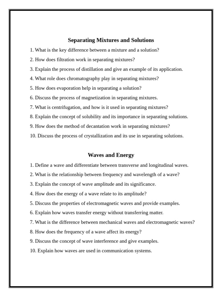 Separating Mixtures and Solutions | PDF