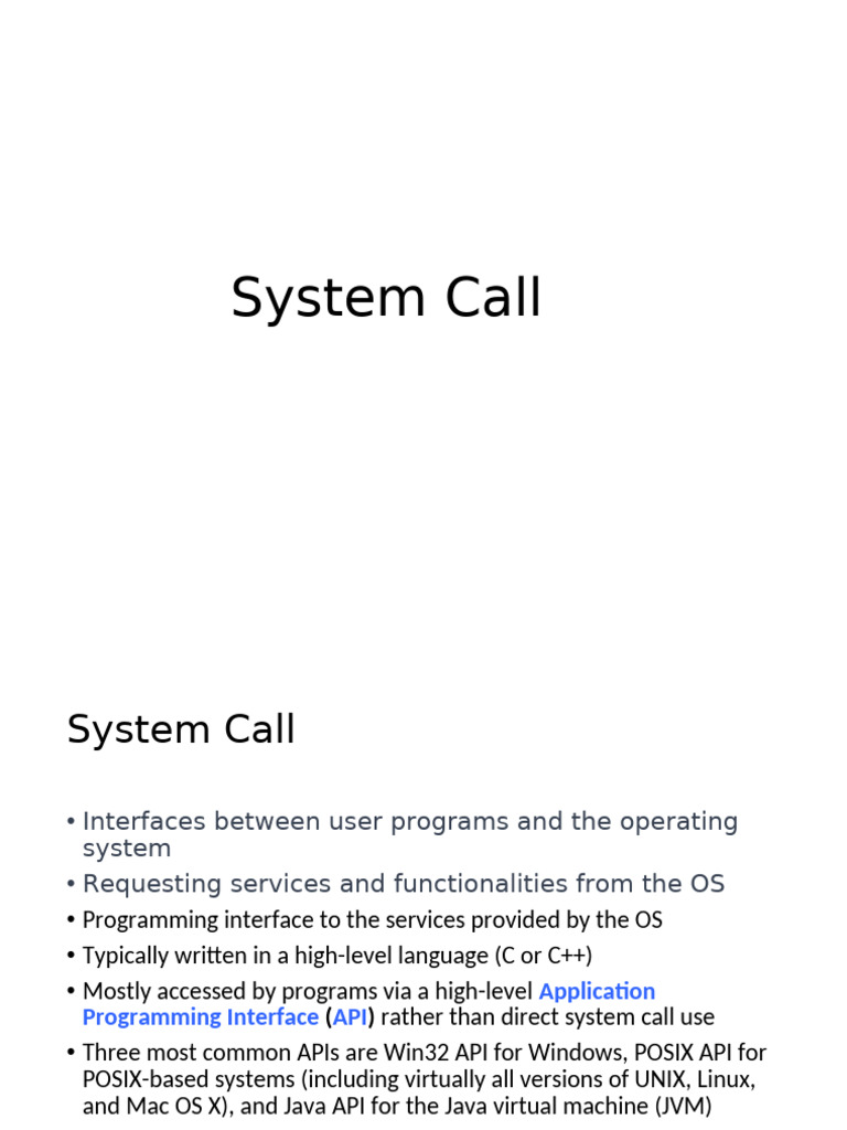 system call | PDF | Operating System | Process (Computing)