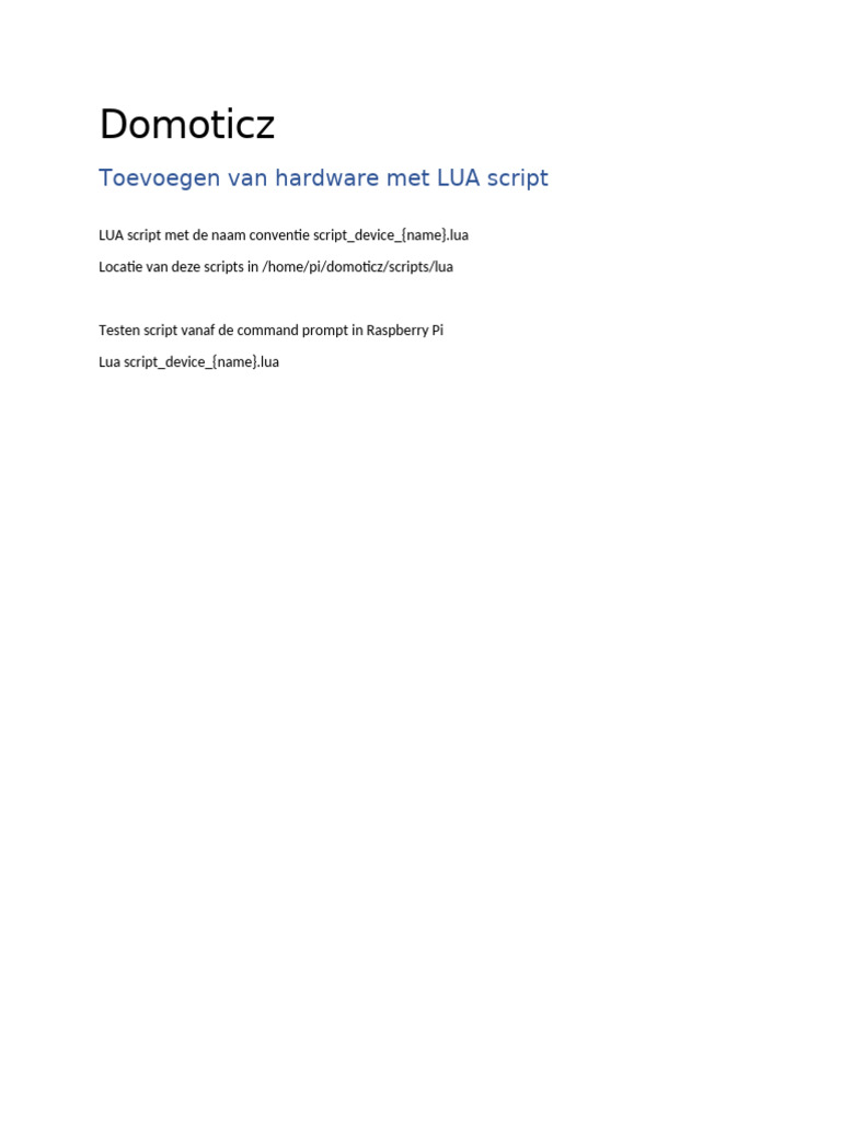 Domoticz LUA Scripts | PDF