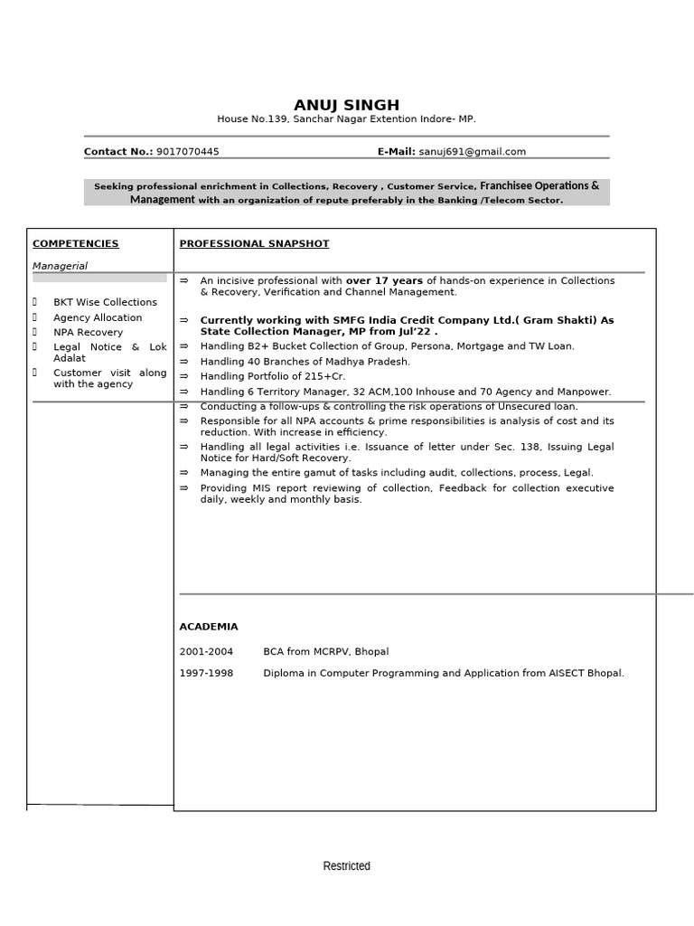 Anuj Singh MP | PDF | Credit | Finance & Money Management