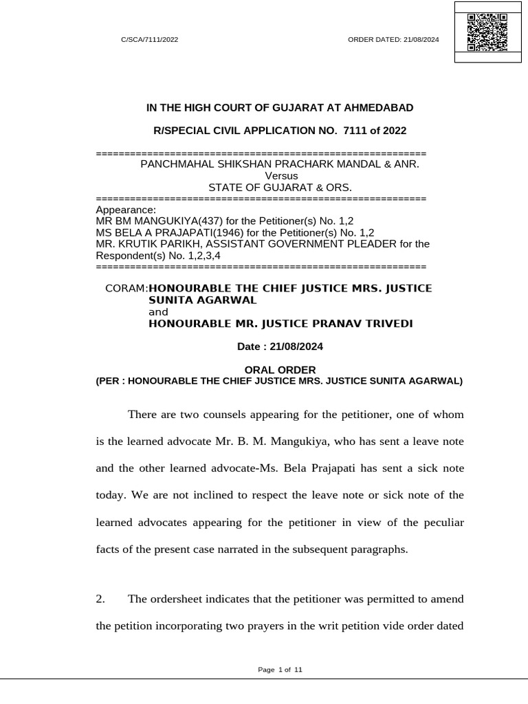 Gujarat HC Land Resumption Order | PDF | Government | Common Law
