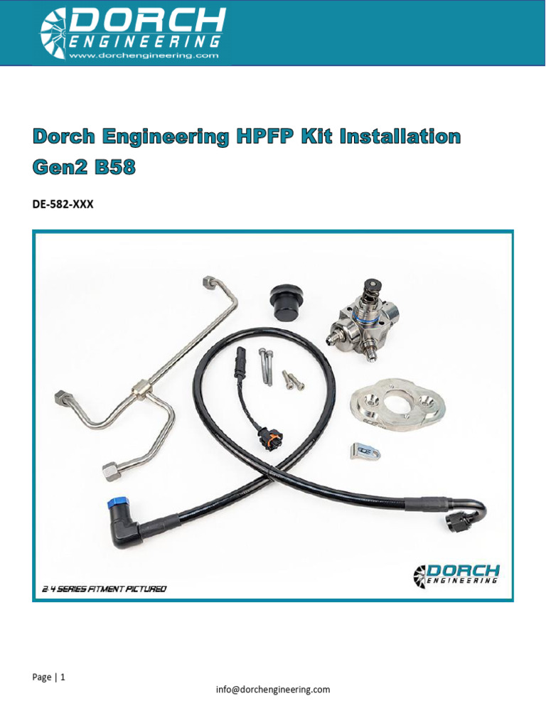 Dorch-Engineering-B58-Gen2-HPFP-Kit-Installation-Rev1.0 | PDF | Nut ...