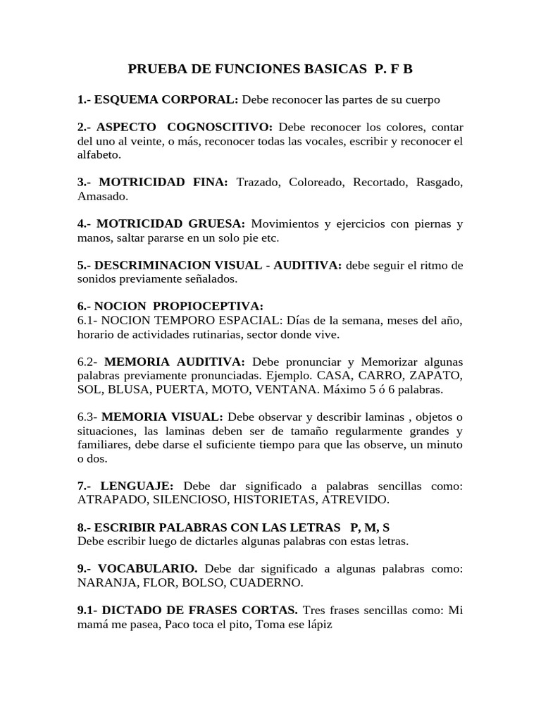 Prueba de Funciones Basicas | PDF
