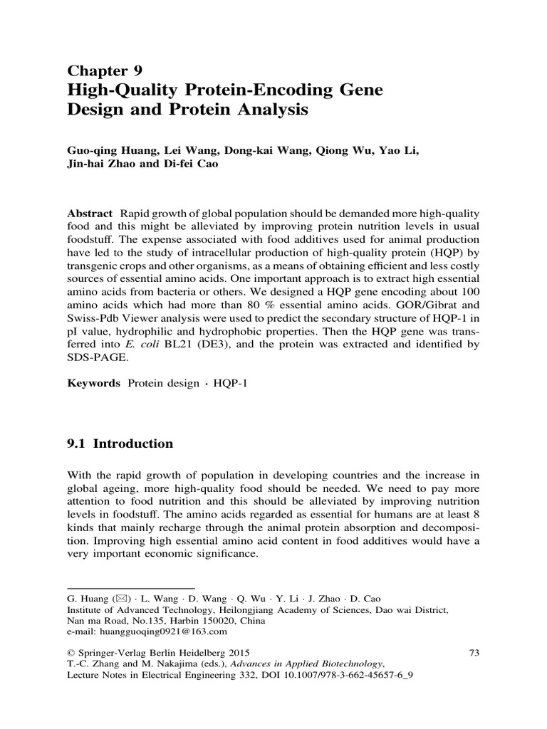 010-Chapter 9 High-Quality Protein-Encoding Gene Design and Protein ...