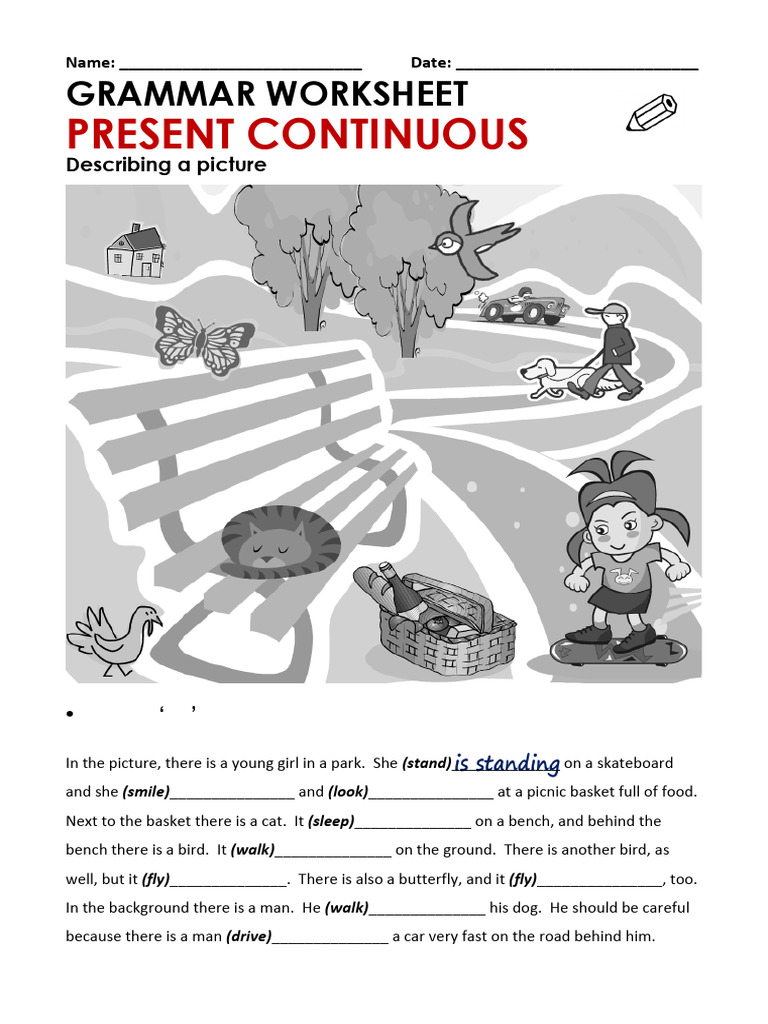 atg-picture-presentcont | PDF | Grammar | Linguistics