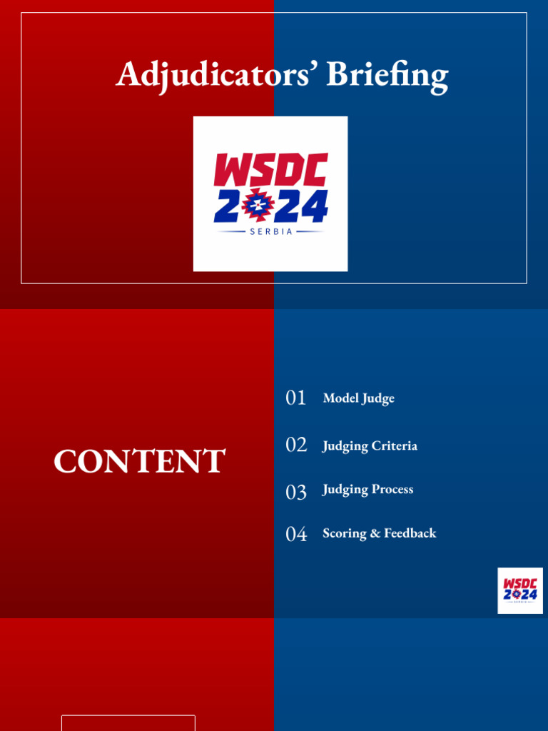 Adjudicator Briefing Serbia WSDC 2024 | PDF | Argument | Knowledge