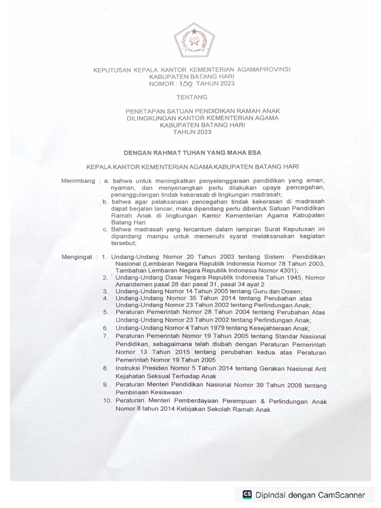 SK Sra 2023 Prov Jambi | PDF