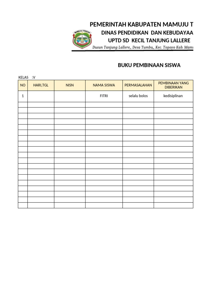 BUKU PEMBINAAN SISWA | PDF