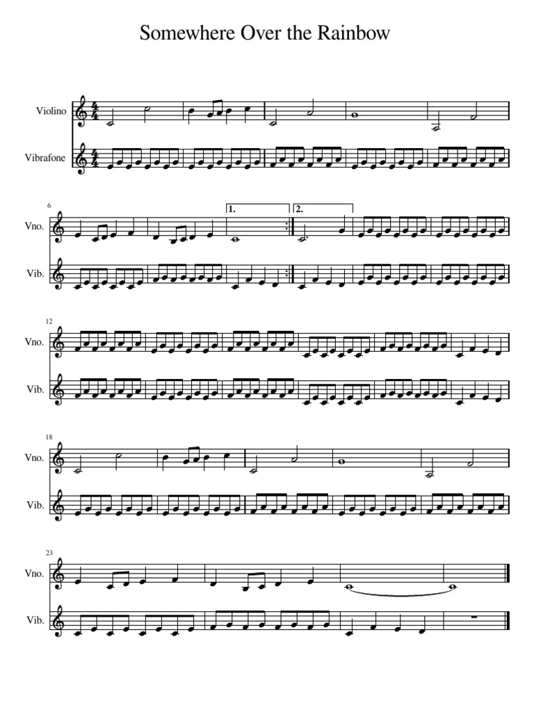Somewhere Over the Rainbow Violin PDF | PDF