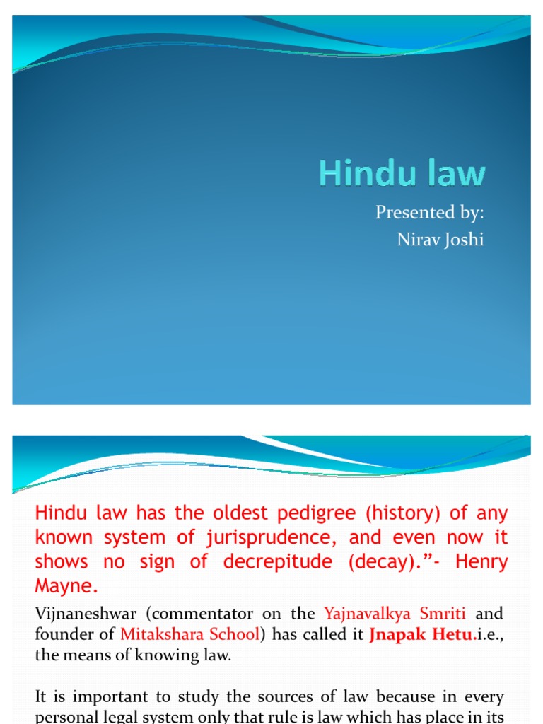 Hindu law | Vedas | Hindu Philosophy