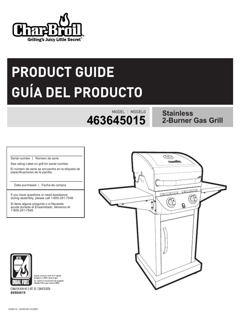 2-Burner Gas Grill Assembly Guide | PDF | Barbecue Grill | Liquefied ...