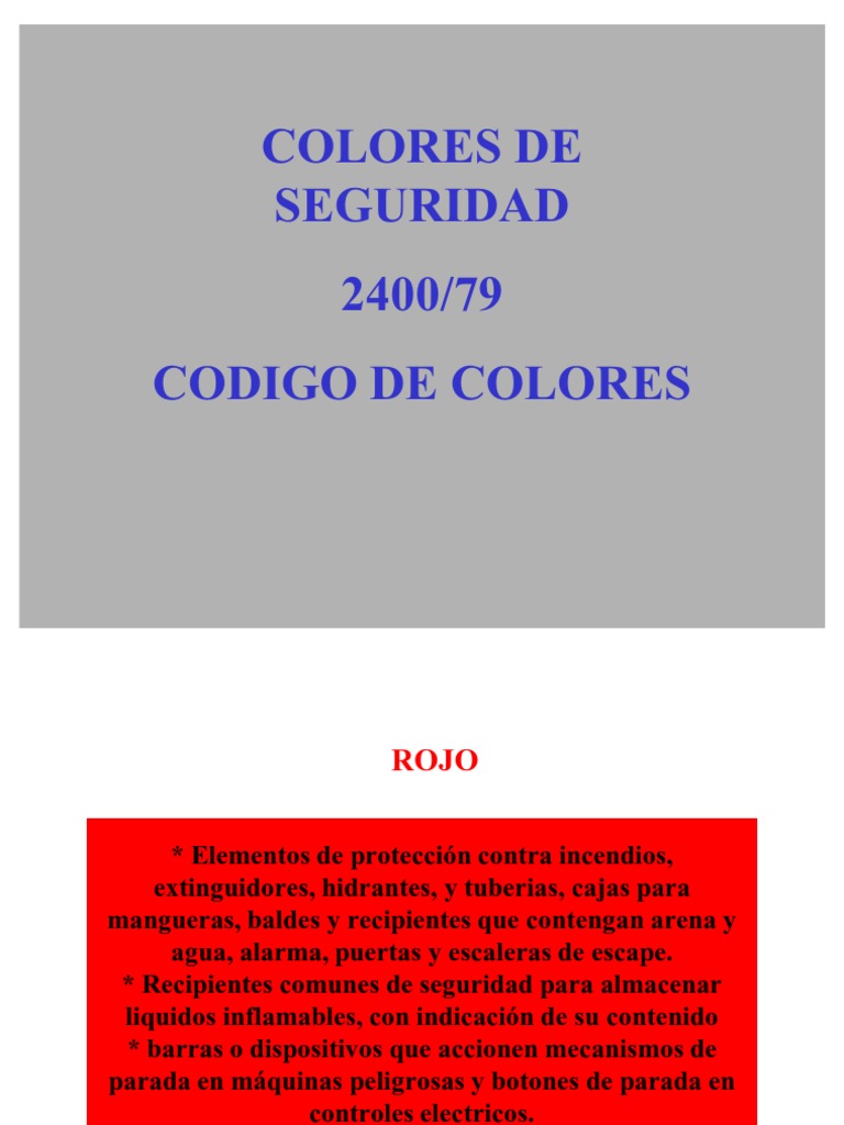 Códigos de Colores en Seguridad | PDF