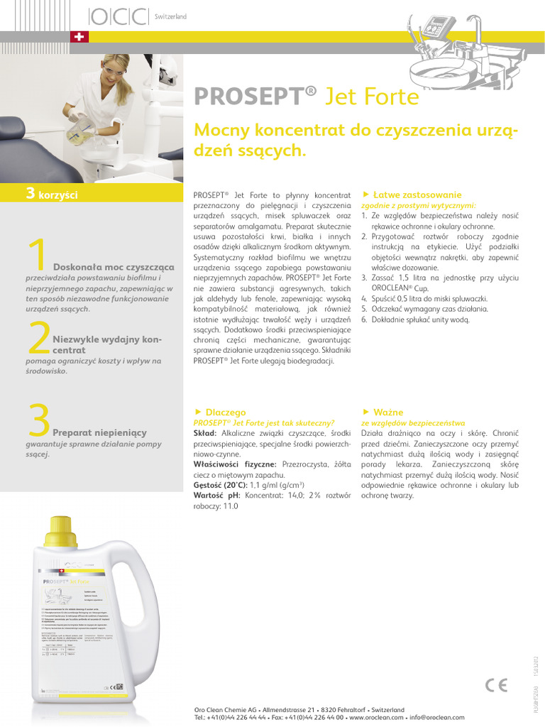 Prosept Jetforte Instrukcja | PDF