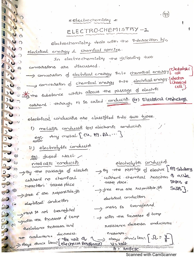 Electro Chemistry | PDF