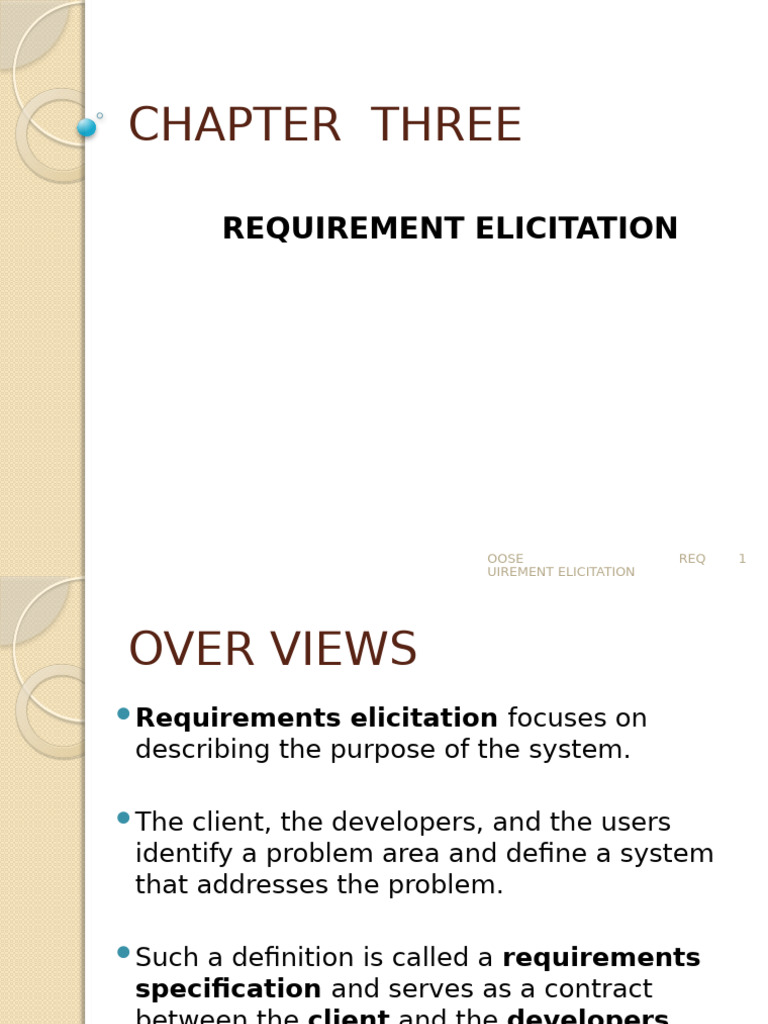 Chapter 3 Requirement Elicitation | PDF | Use Case | System