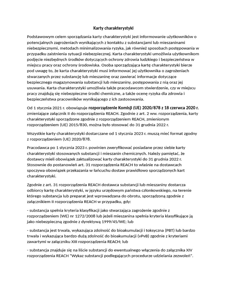 Karty Charakterystyki | PDF