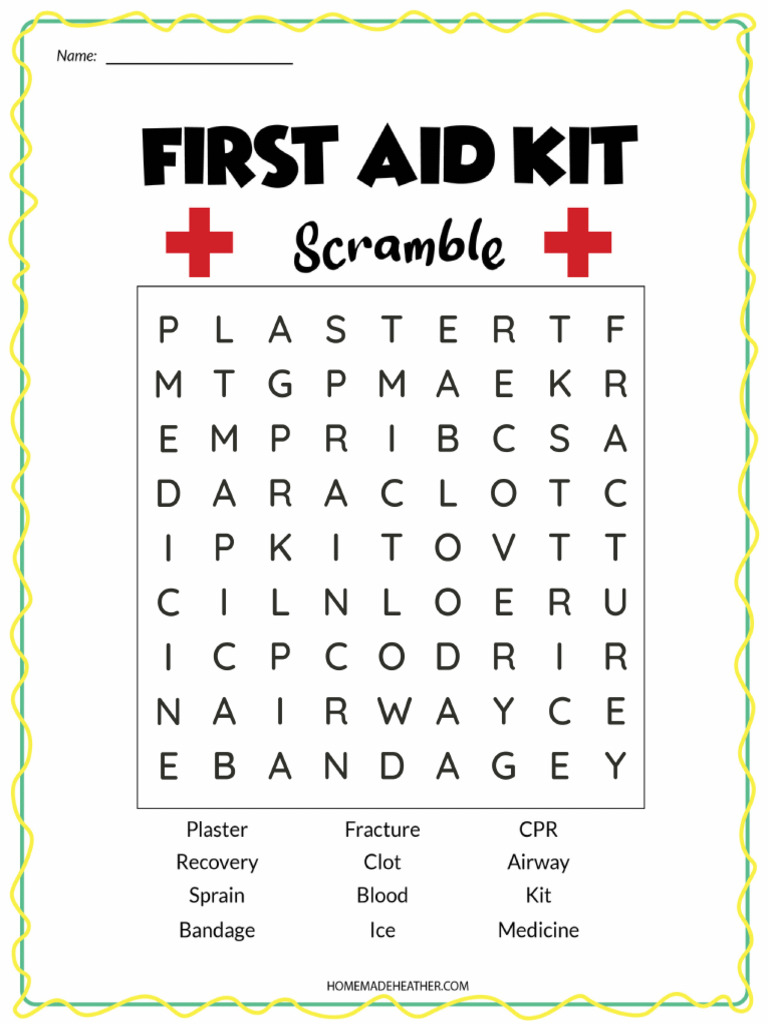 First Aid Word Search | PDF