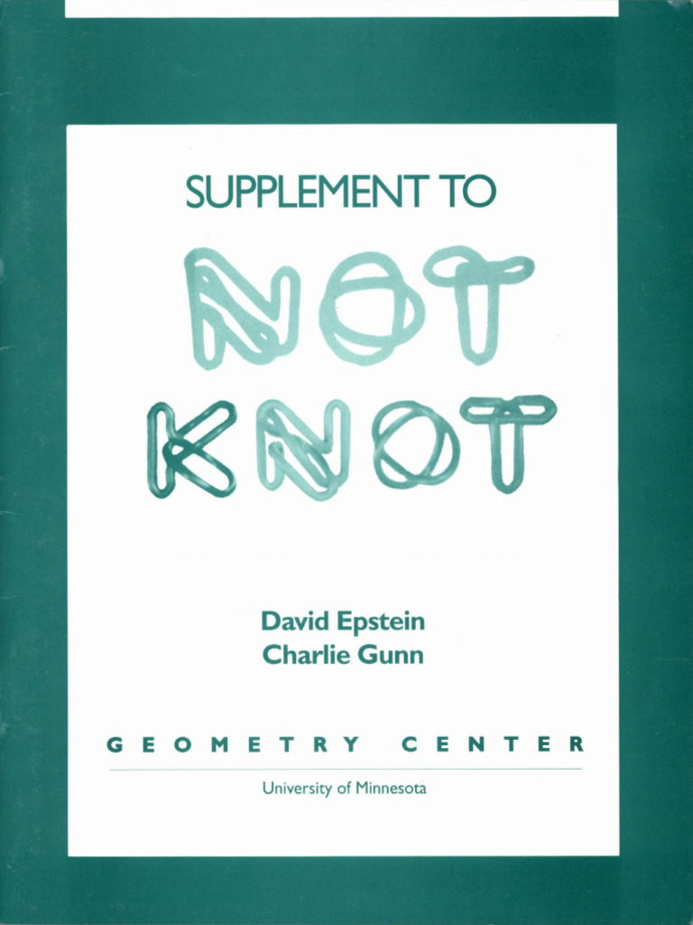 Not Knot Supplement | PDF | Space | Euclidean Space