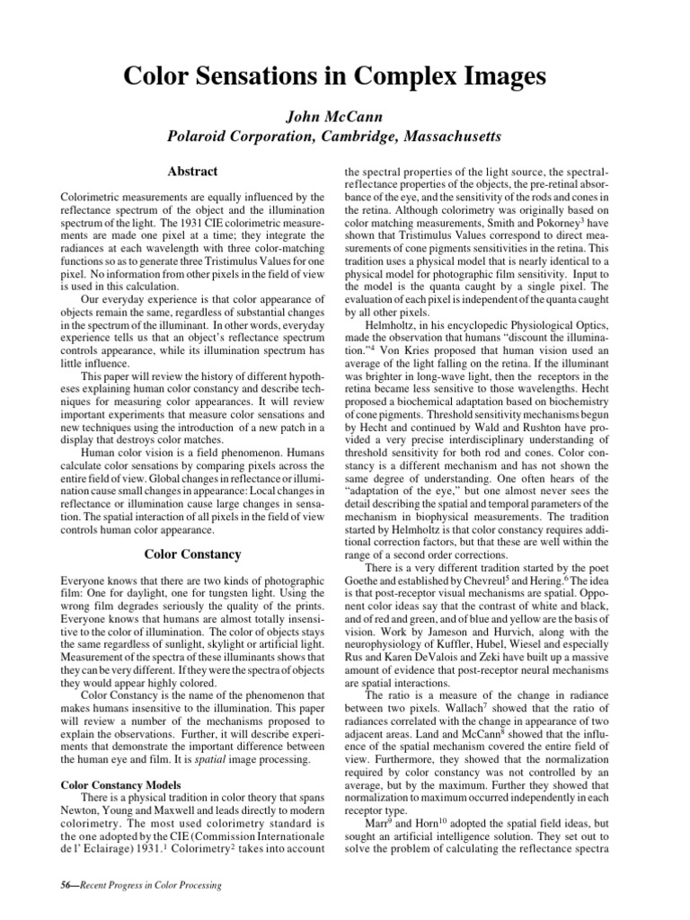 Advances in Color Constancy Research | PDF | Color | Senses