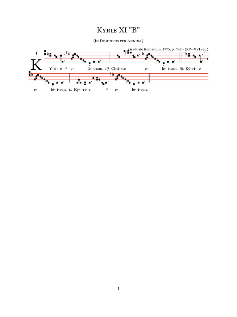 Kyrie XI-B | PDF