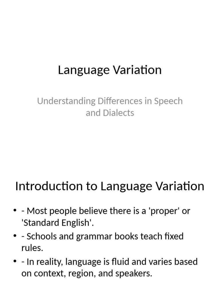 Language_Variation_Presentation | PDF