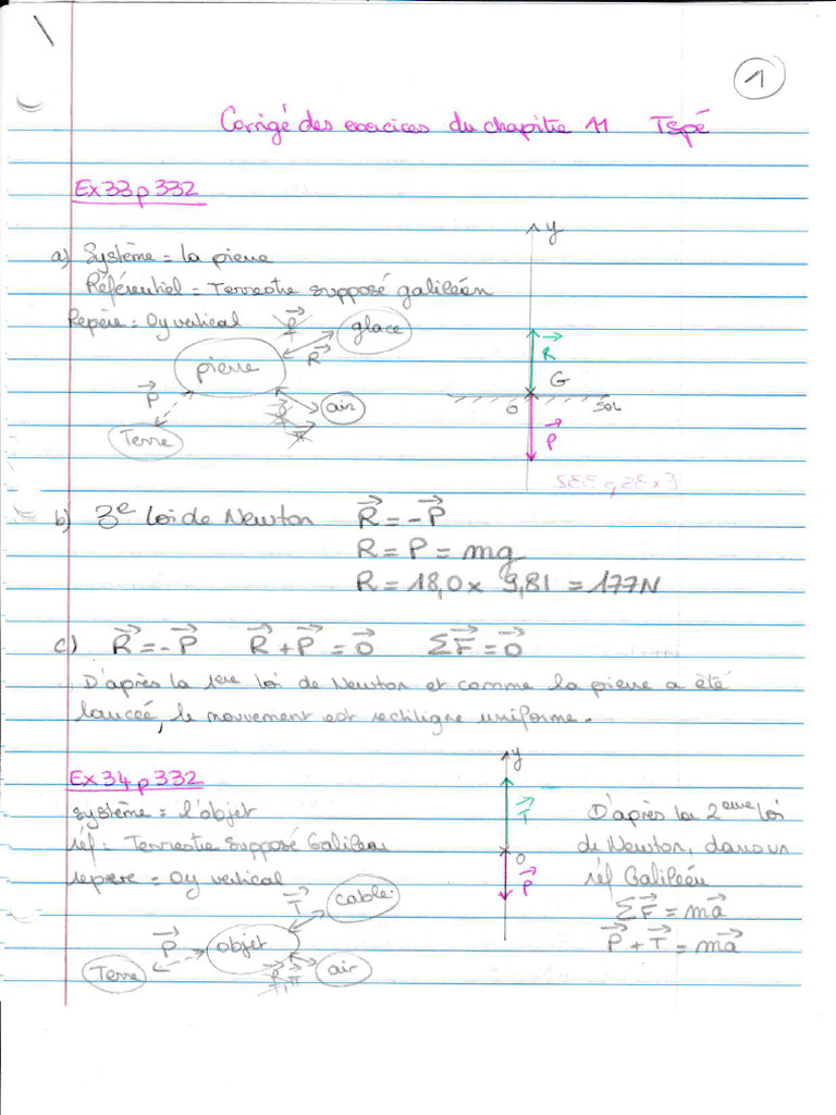 TS Chapitre 11 - Correction Des Exercices | PDF