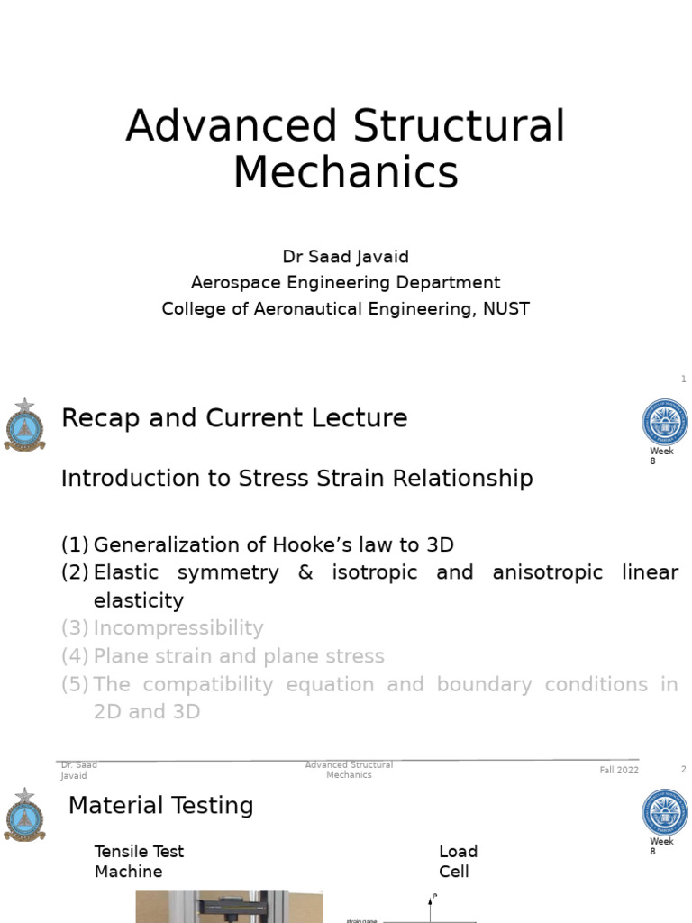 ASM_Week8 | PDF | Linear Elasticity | Deformation (Engineering)