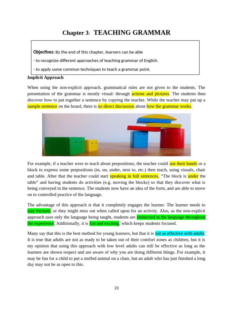 Chapter 3-Teaching Grammar | PDF | Learning | Grammar
