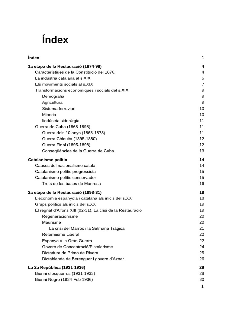Apunts Història2n Batx. (1) REFET ALFONS XIII | PDF
