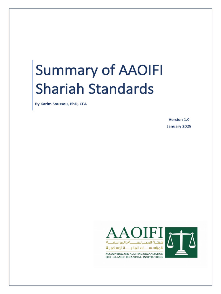 Summary of AAOIFI Shariah Standards | PDF | Guarantee | Set Off (Law)