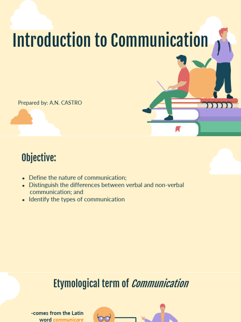 Lesson 1 Introduction To Communication | PDF | Communication ...