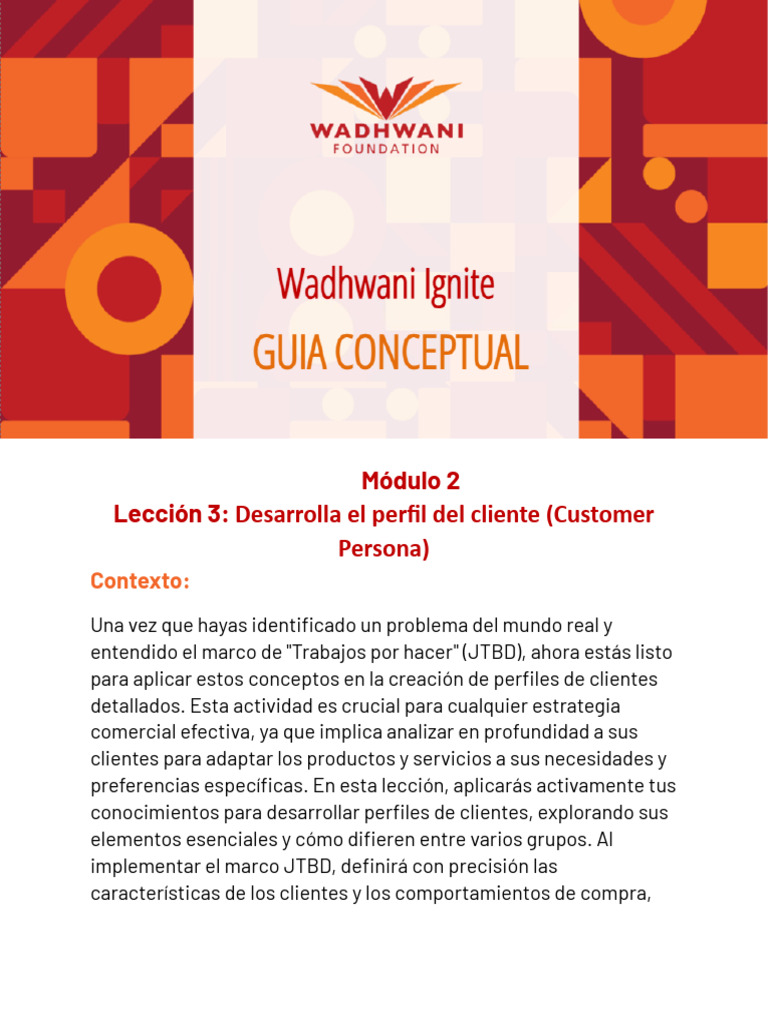 M2 - L3 Desarrolla El Perfil Del Cliente (Customer Persona) | PDF ...
