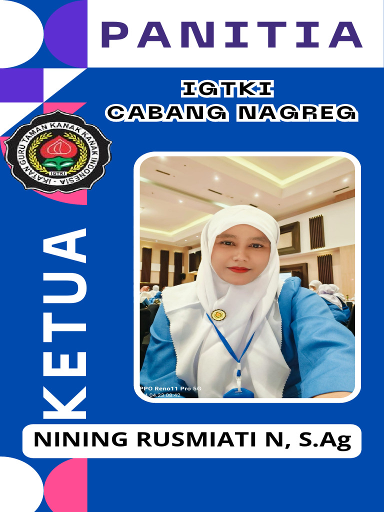 Ungu Dan Pink Modern Kartu Identitas Panitia Festival | PDF