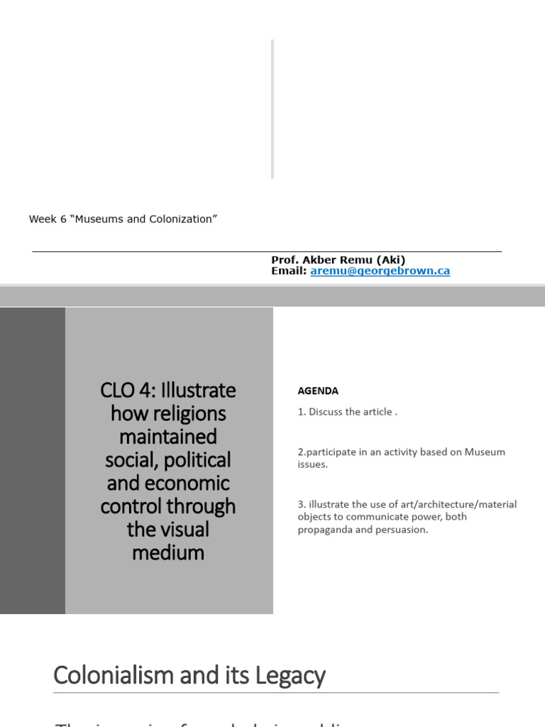 GHUM 1059 Museums and Colonization 2024 SC | PDF | Liberal Arts Education