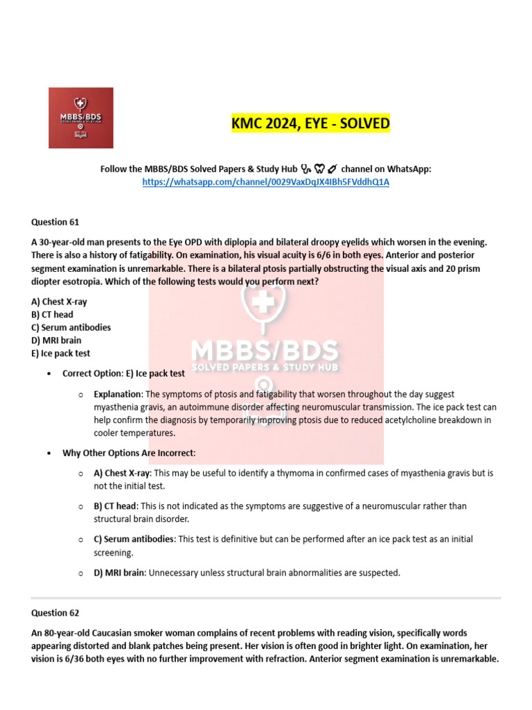 KMC EYE 2024 | PDF | Glaucoma | Retina