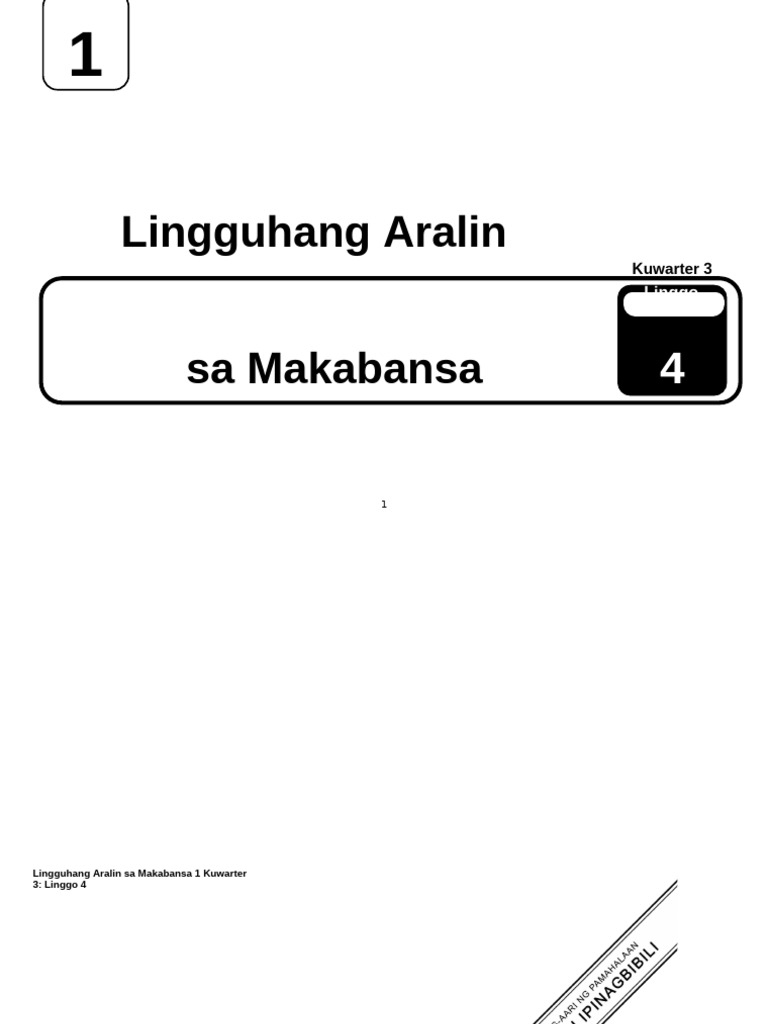 LE - Makabansa 1 - Q3 - Week4 - v3 - For Sign Off | PDF