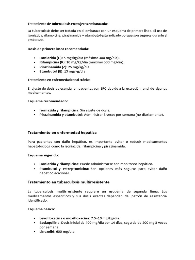 Tratamiento de tuberculosis | PDF