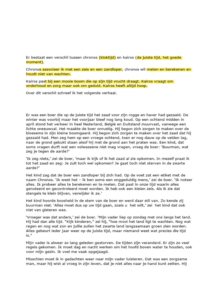 Chronos en Kairos | PDF