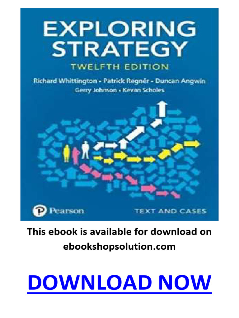 Exploring Strategy Text and Cases 12th Edition PDF | PDF