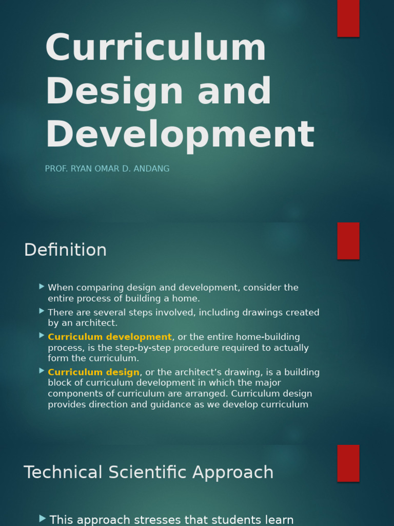 Curriculum Design & Development Guide | PDF | Curriculum | Learning