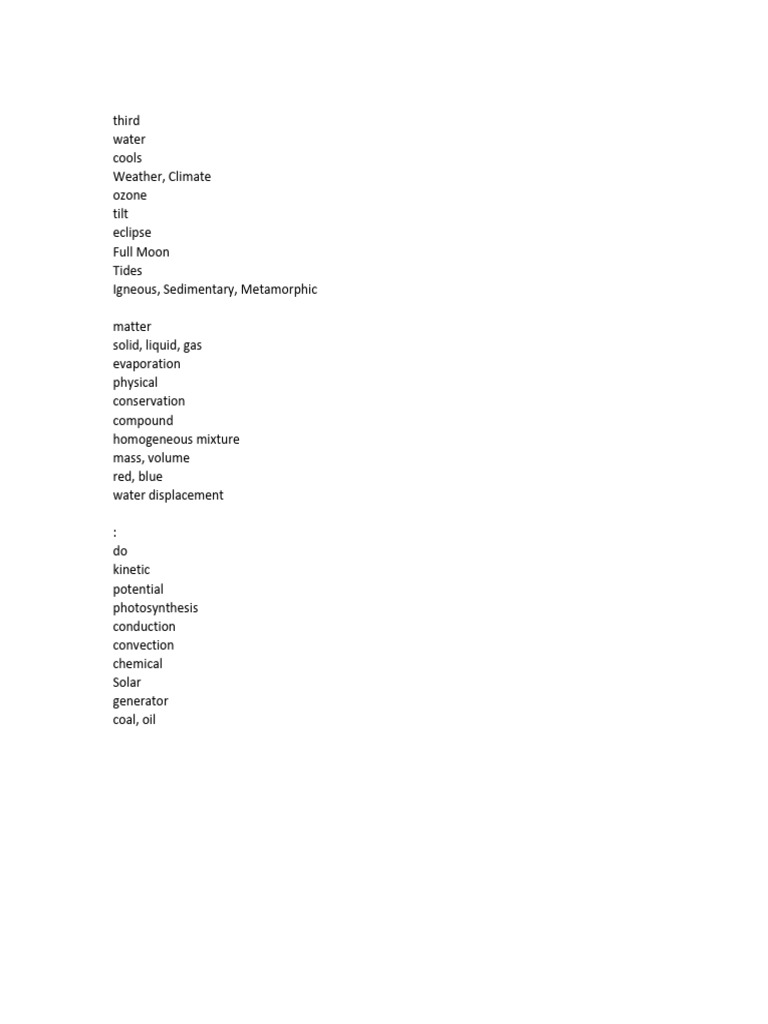 G7 Science Answer Key Summary | PDF
