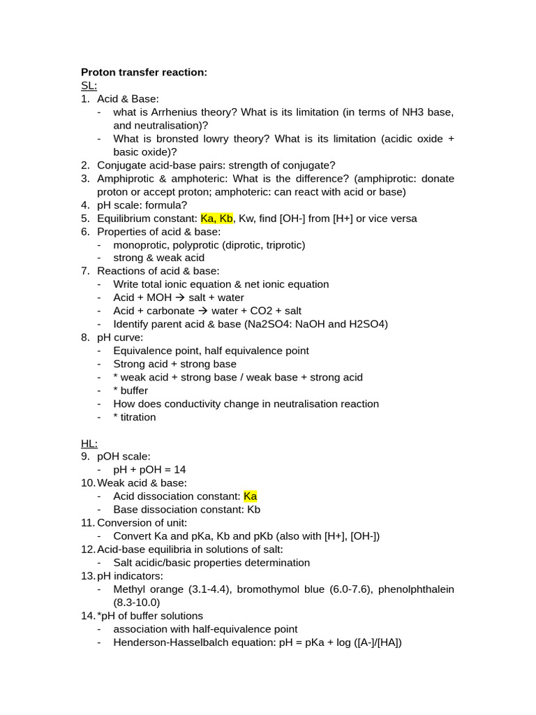 Proton Transfer Reaction Overview | PDF