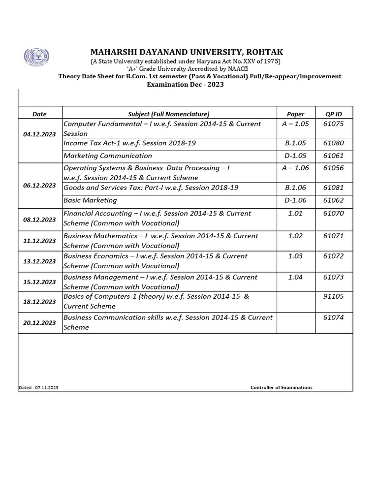 4 - 11-07-2023 - 20-28-33 - B.Com Pass & Vocational 1st Sem Pass | PDF