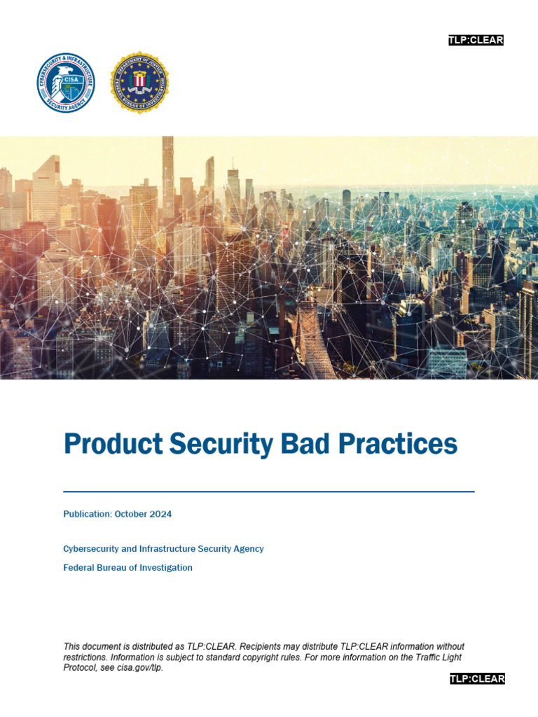 CISA FBI Product Security Guidance | PDF | Computer Security | Security