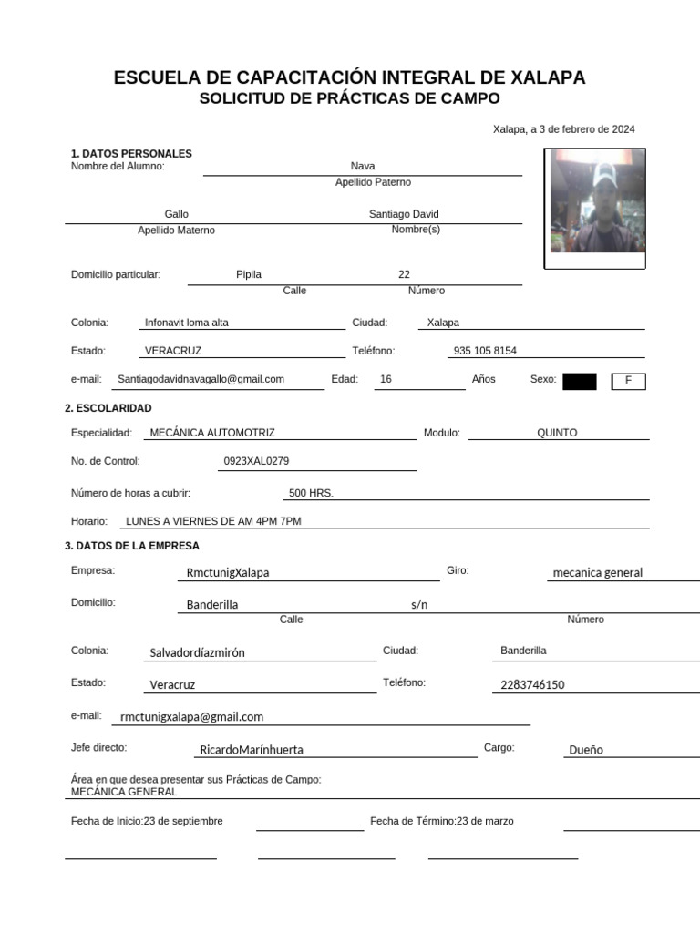 Formato Solicitud | PDF