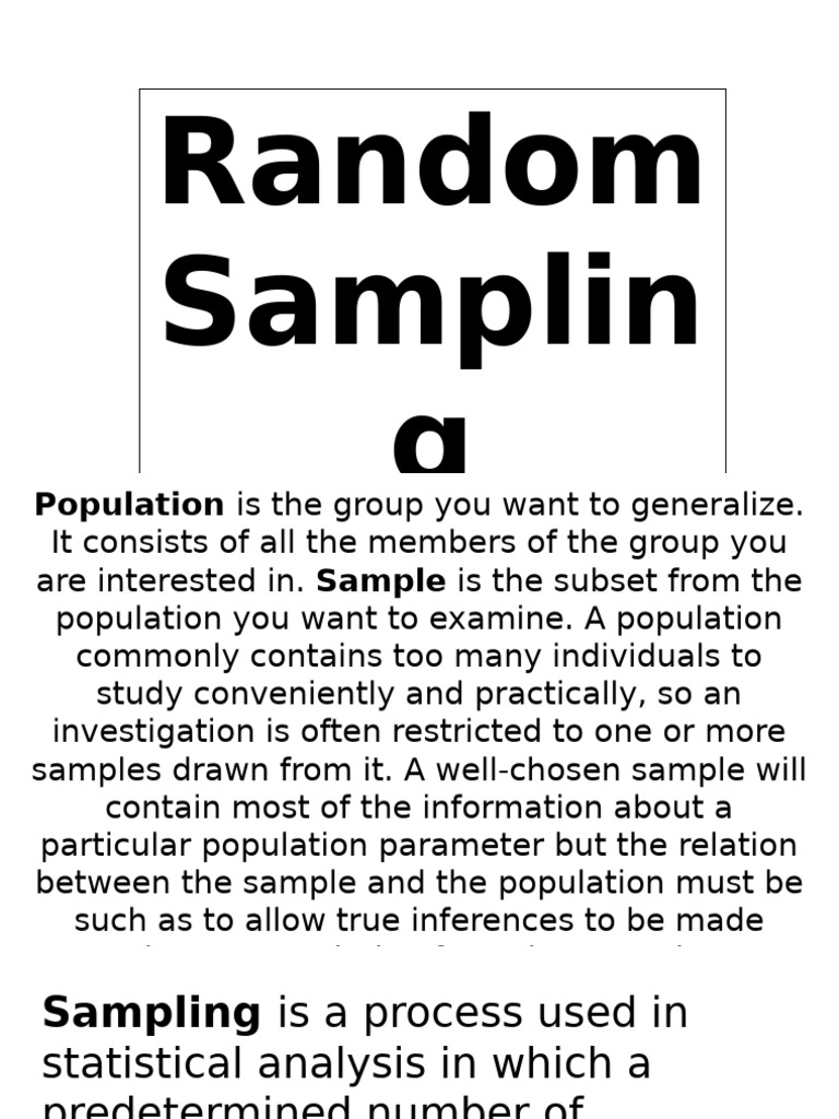Random-sampling ppt | PDF | Sampling (Statistics) | Quantitative Research Random-sampling ppt | PDF | Sampling (Statistics) | Quantitative Research