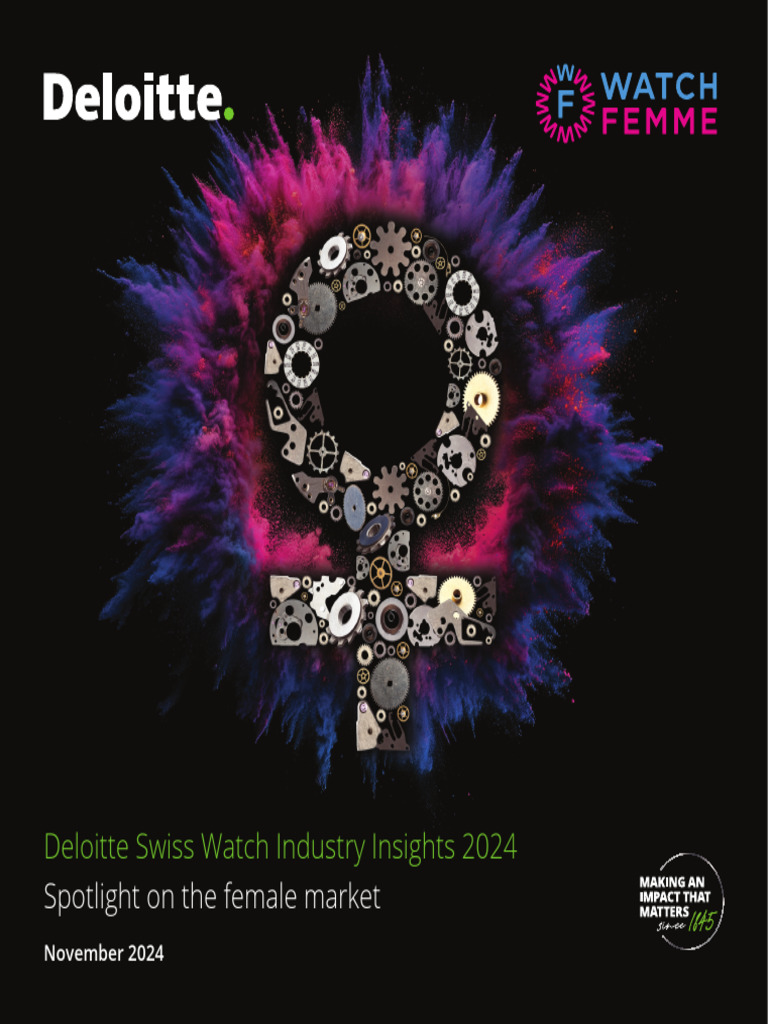 DELOITTE - Swiss Watch Industry Insights Spotlight On Female Market ...