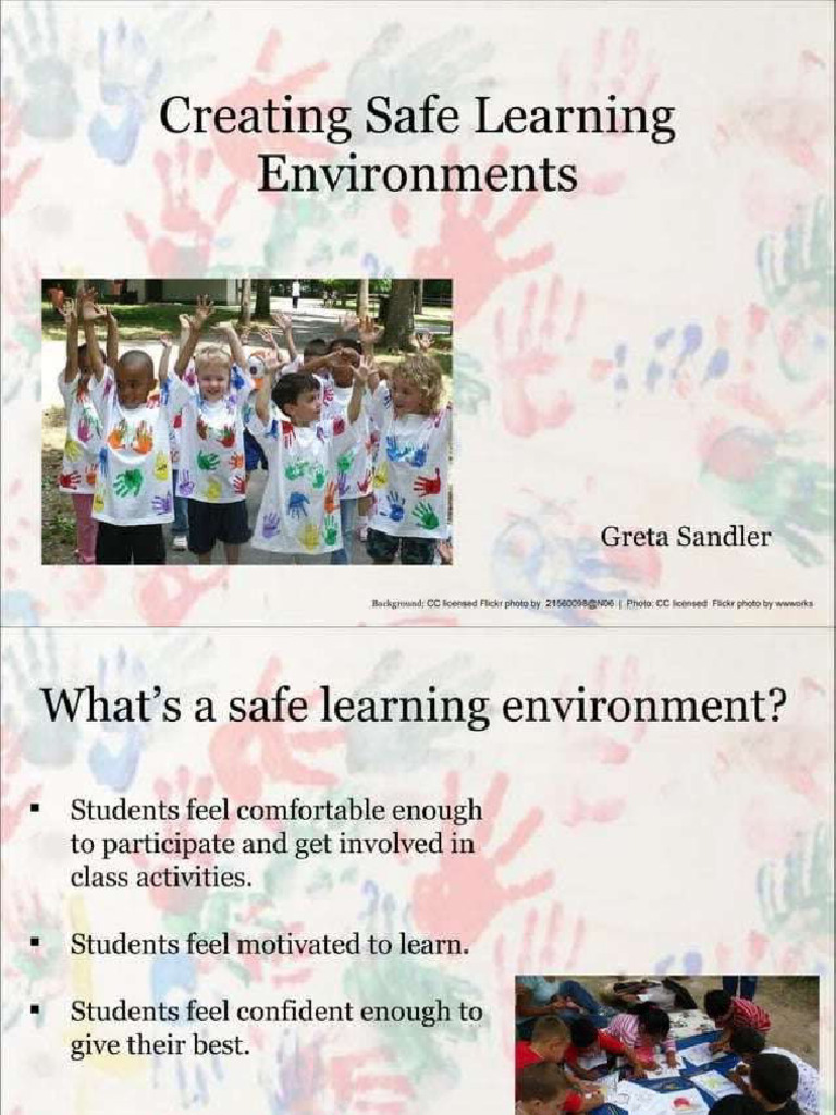 Creating Safe Learning Environment | PDF